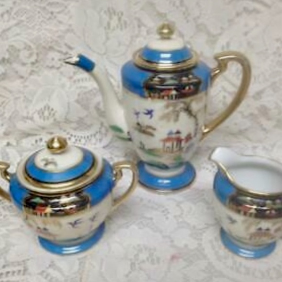 Noritake | Dining | 98 Antique Noritake Japan Polychrome Blue Willow ...